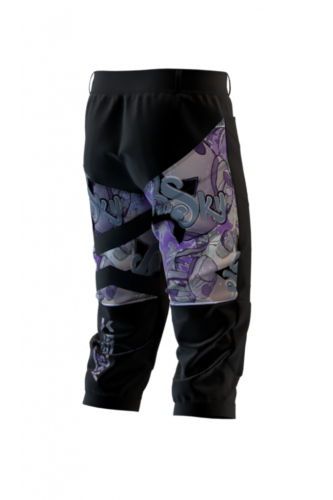 Sublimated Swoop Shorts: Purple Galaxy - Kua Sky